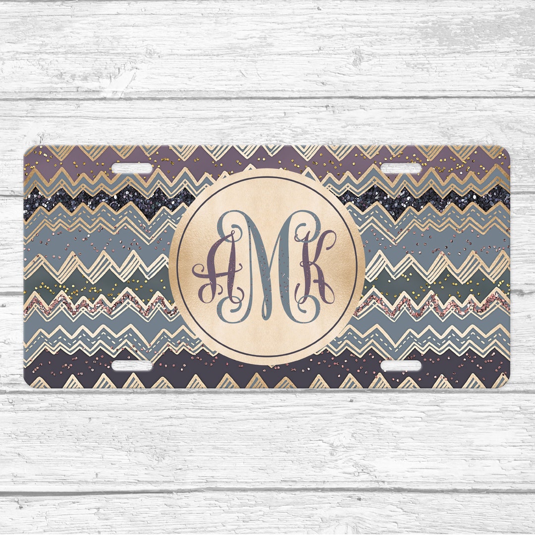 Personalized Monogram License Plate • Monogrammed License Plate ...