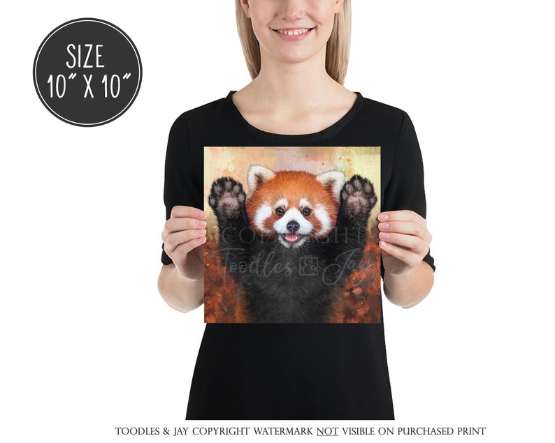 Red Panda Art Print Red Panda Painting Cute Red Panda - Etsy