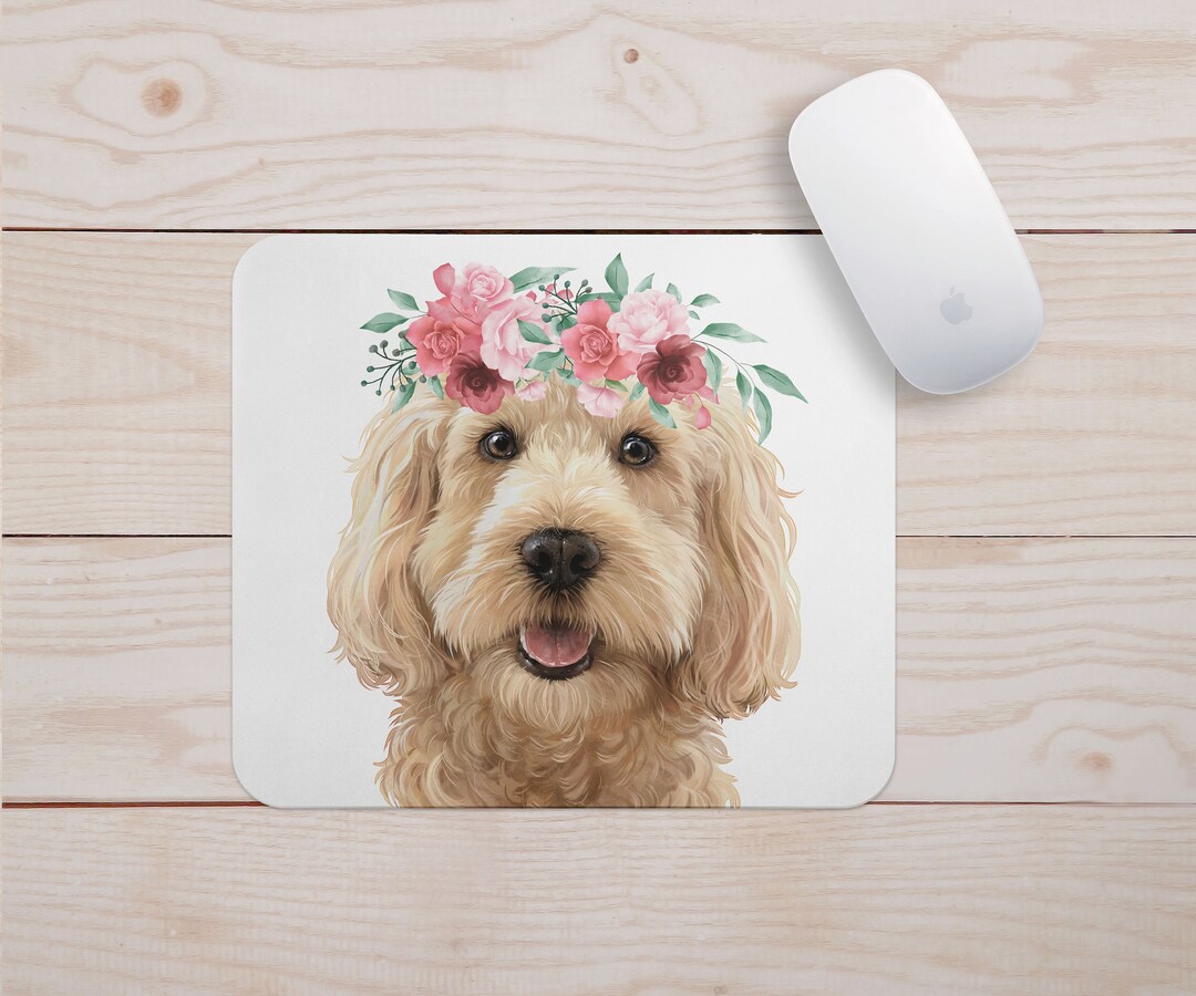 Doodle Dog Painting Mouse Pad • Goldendoodle Painting Mousepad ...