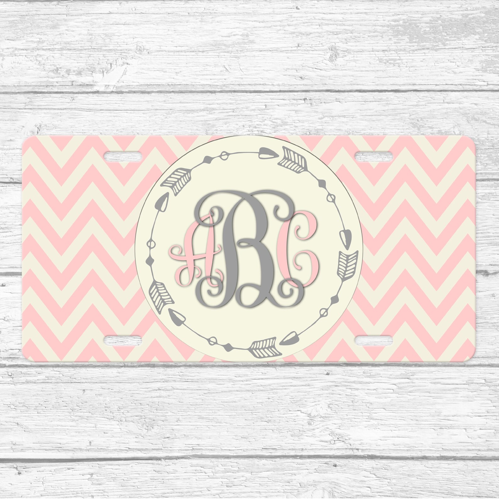 Personalized Monogram License Plate Monogrammed License - Etsy