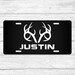 Personalized License Plate Antlers License Plate Deer Front License ...