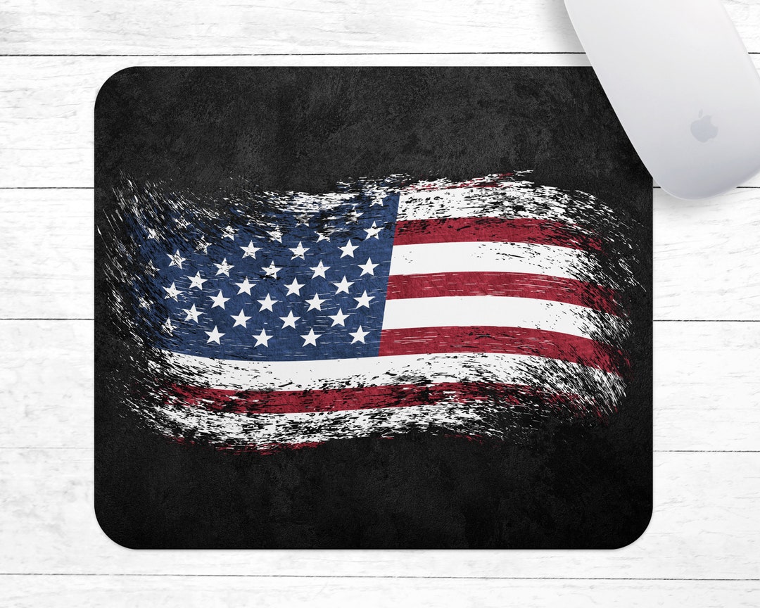 Distressed American Flag Mousepad • American Flag Mouse Pad • Grunge ...