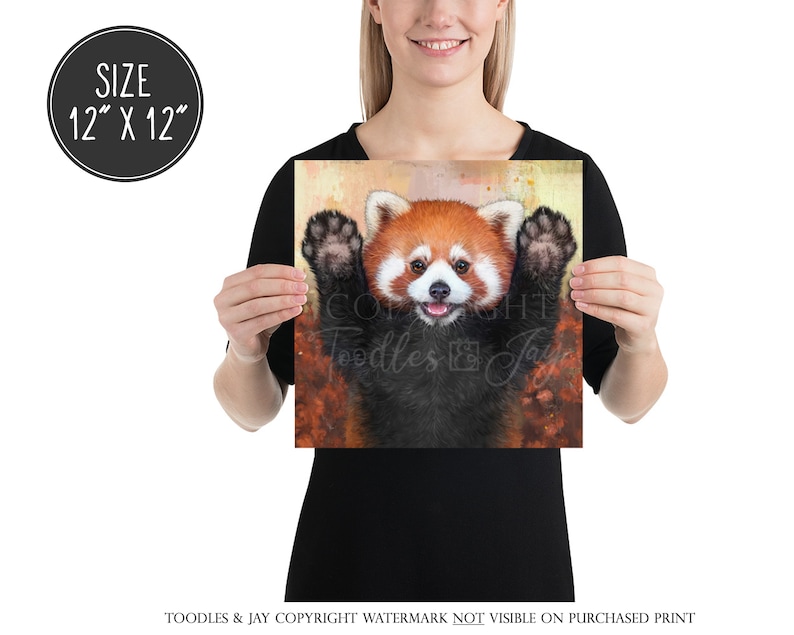 Red Panda Art Print Red Panda Painting Cute Red Panda - Etsy