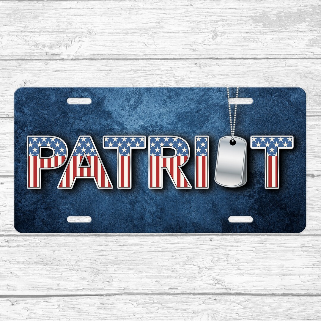 United States Patriot License Plate • Patriotic License Plate ...
