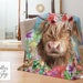 Highland Cow Painting Lightweight Minky Blanket • Highland Cow Blanket ...