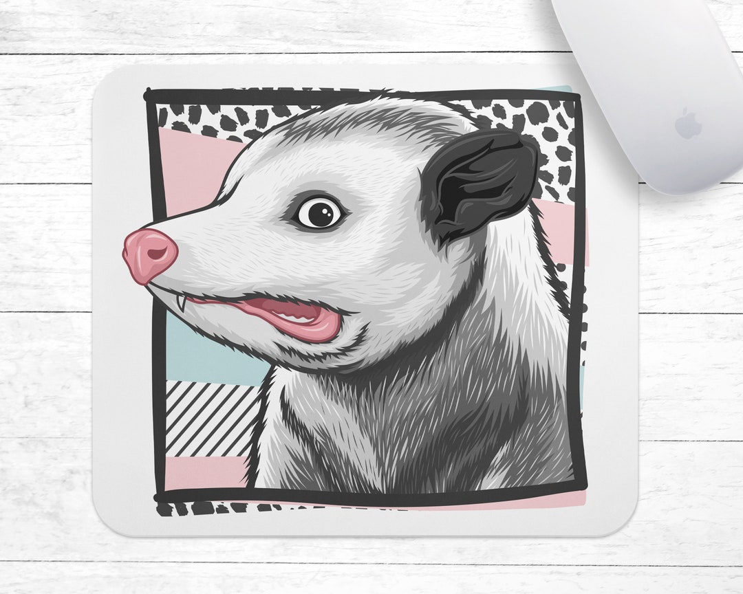 Funny Possum Mouse Pad • Scared Possum Mousepad • Anxiety Opossum ...