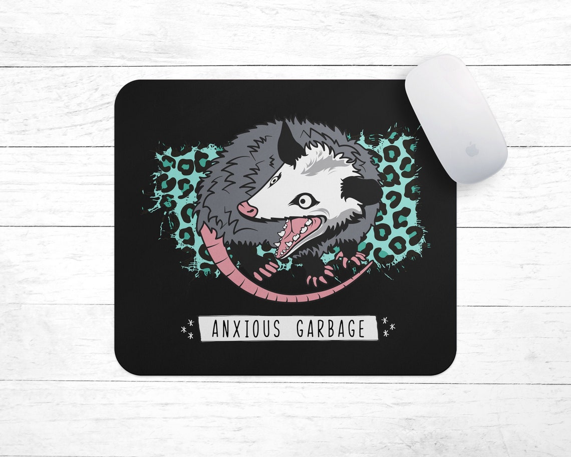 Funny Possum Mouse Pad Anxious Garbage Mousepad Funny | Etsy