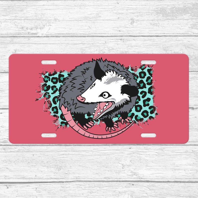Funny Possum License Plate • Screaming Possum License Plate • Possum ...