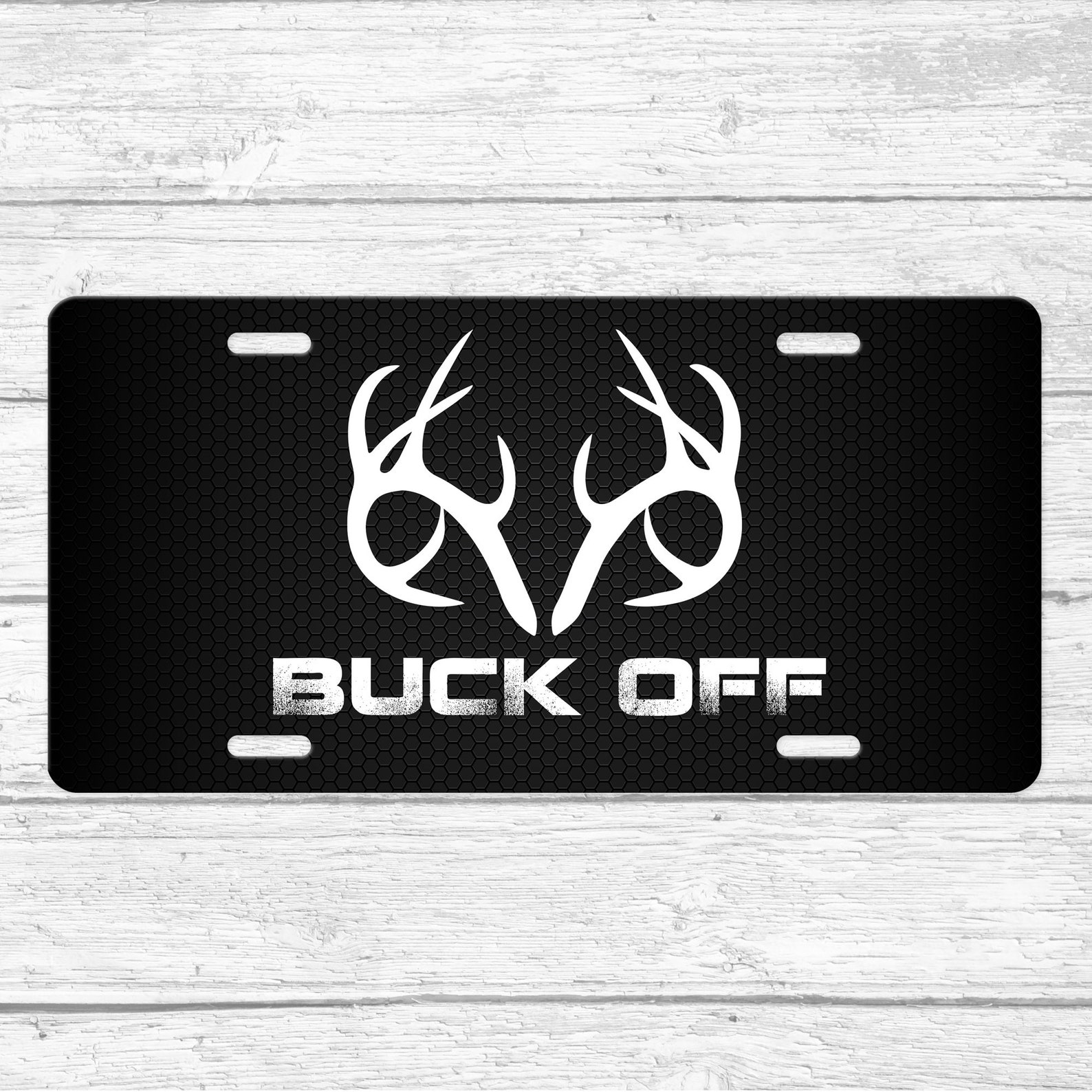 Funny buck Off License Plate Antlers License - Etsy