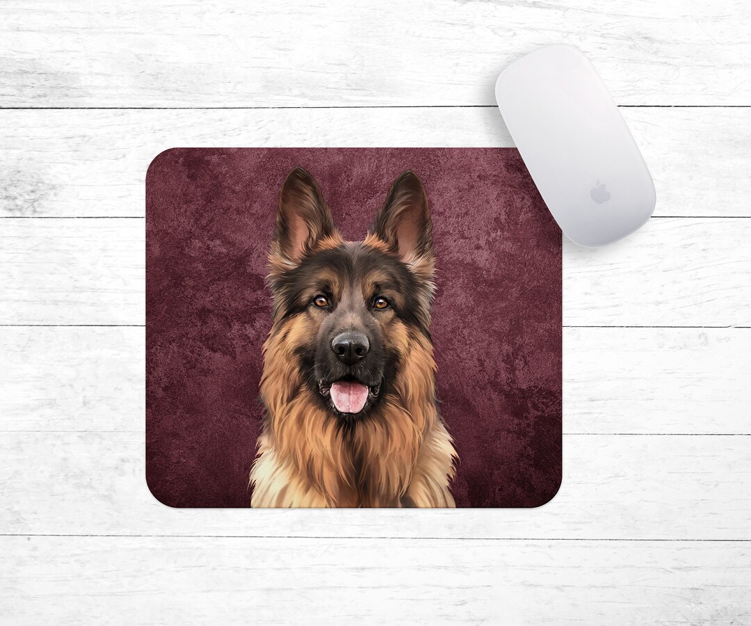 German Shepherd Painting Mouse Pad • German Shepherd Owner Gift ...