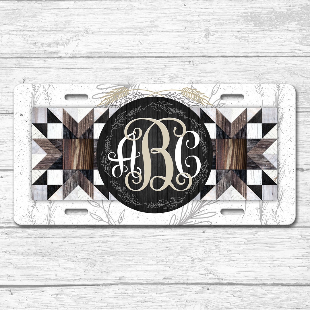 Personalized Monogram License Plate • Monogrammed License Plate ...