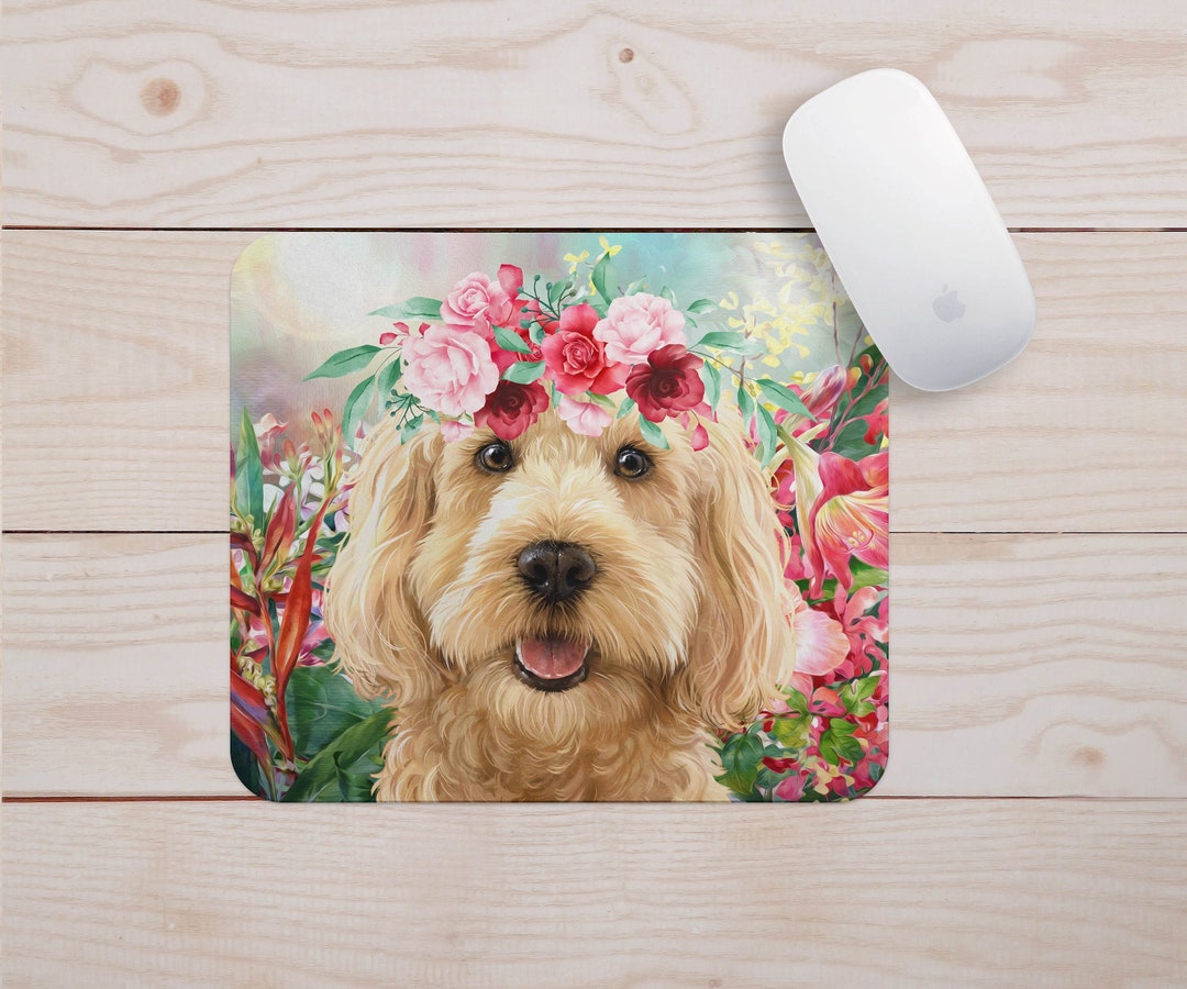 Doodle Dog Painting Mouse Pad • Goldendoodle Mousepad • Labradoodle ...