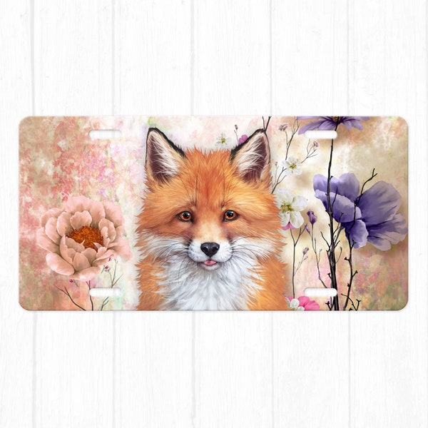 Fox License Plate Frame - Etsy