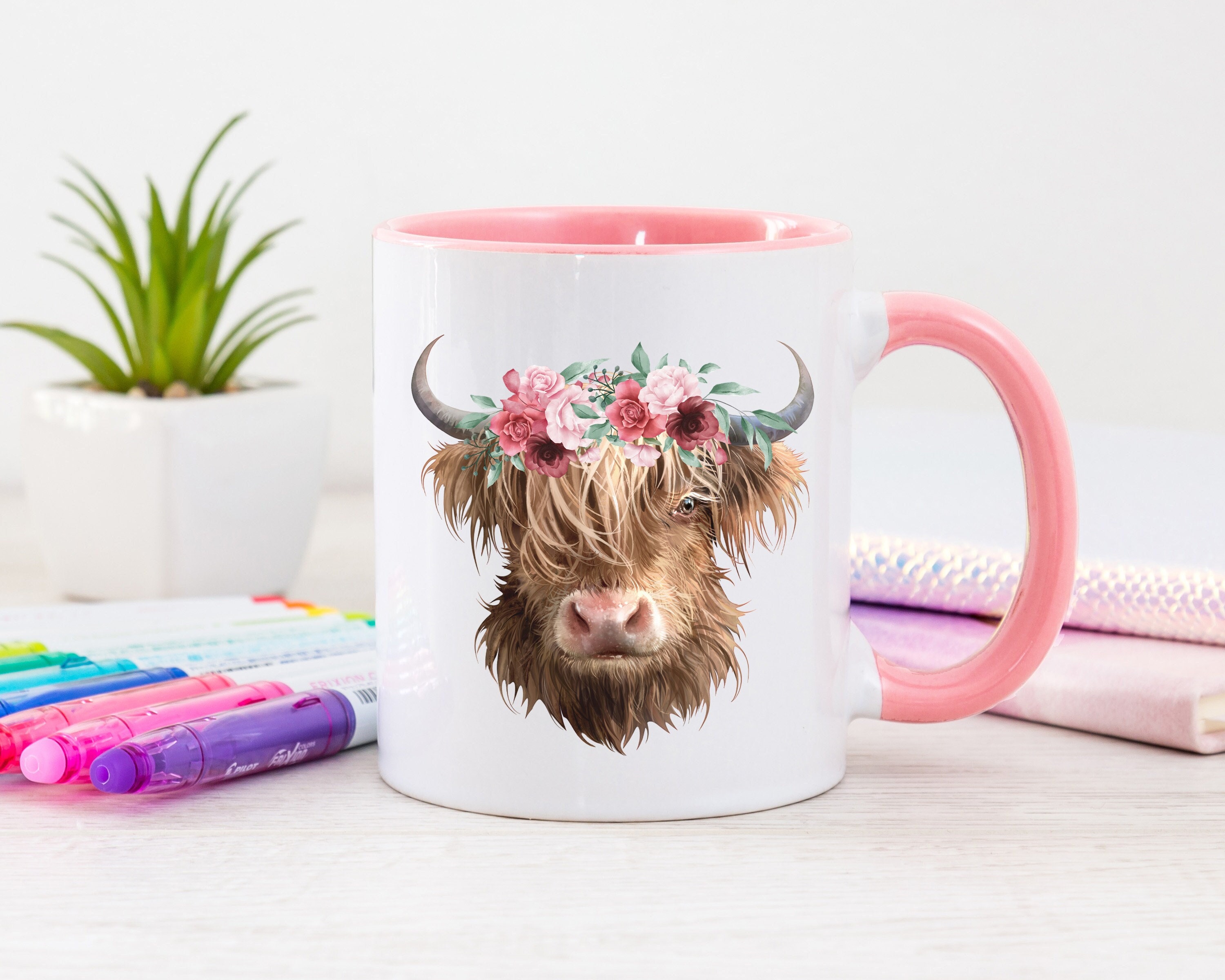Highland Cow Mug Highland Cow Art Mug Highland Cow - Etsy
