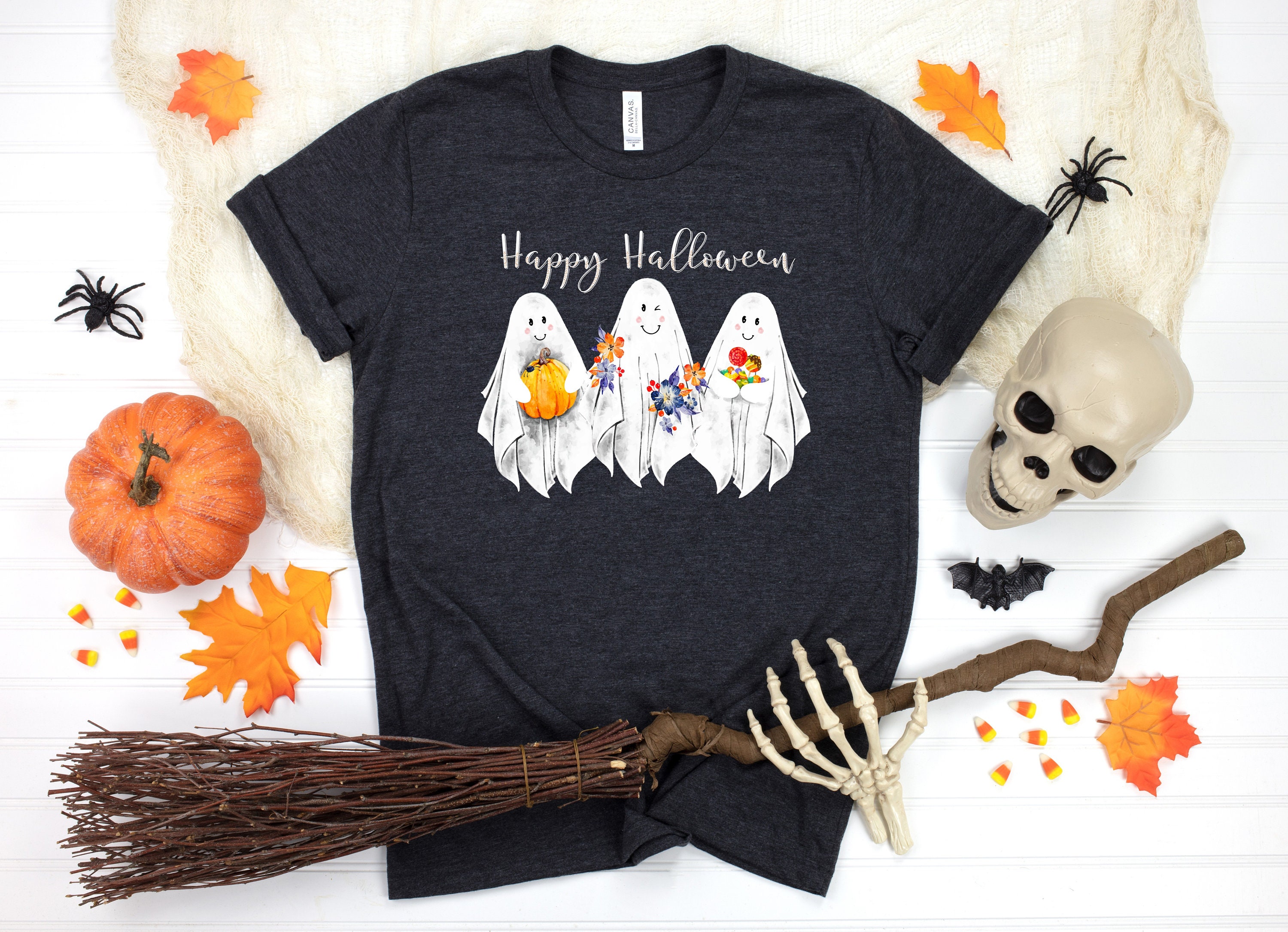 Happy Halloween Ghosts T-Shirt Ghost Halloween Shirt Ghost | Etsy
