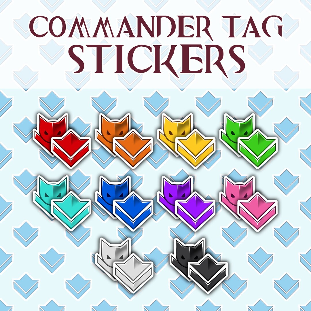GW2 Commander Tag Stickers - Etsy