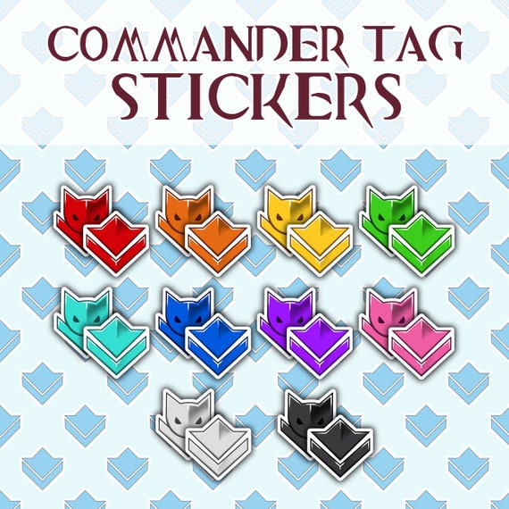 GW2 Commander Tag Stickers - Etsy