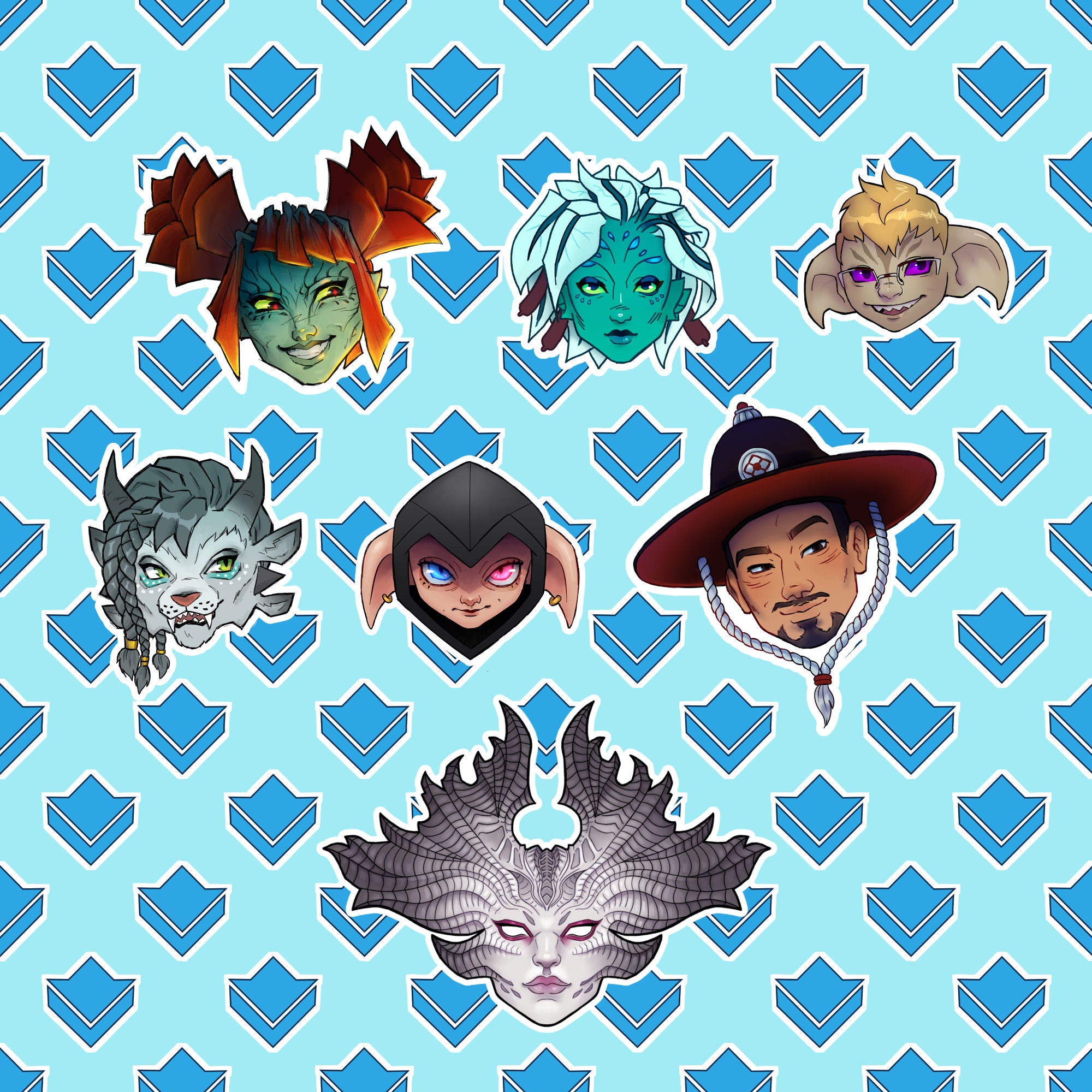 Guild Wars 2 Portrait Stickers - Set 2 (spoilers!) - Etsy
