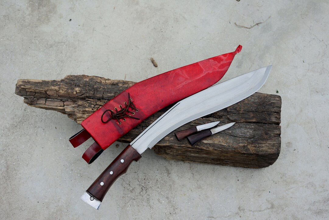 15 Inches Blade Afghan Khukuri-ready to Use-full Tang-red Kukri-large ...