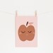 Apple Nursery Print Red Apple Illustration Fruit Printable - Etsy