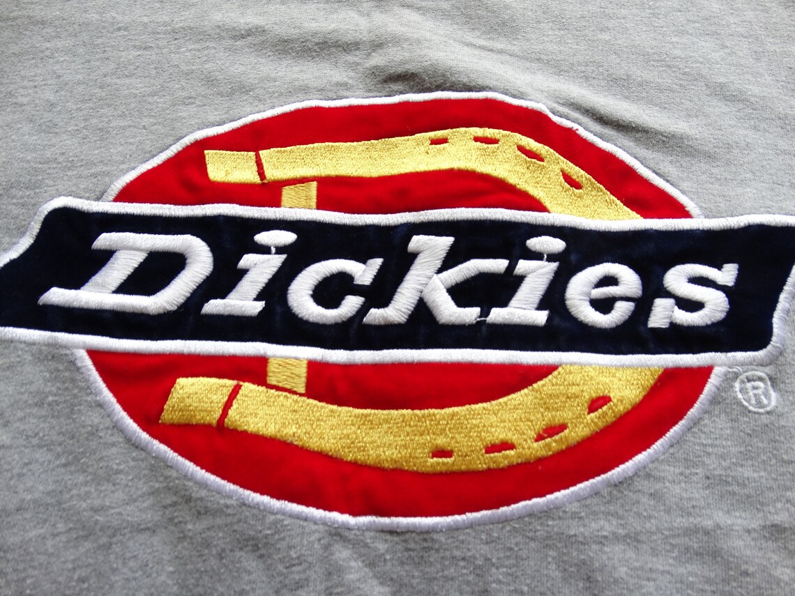 Vintage Dickies Logo Grey Shirt Size Xxl Etsy