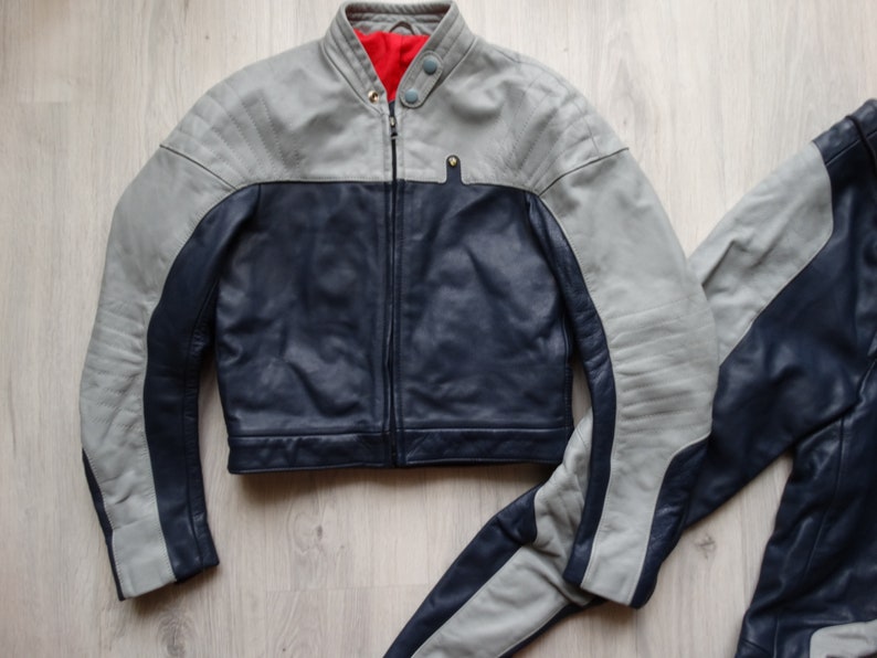 Vintage 80s BMW Leather road racing jacket Made in West | Etsy