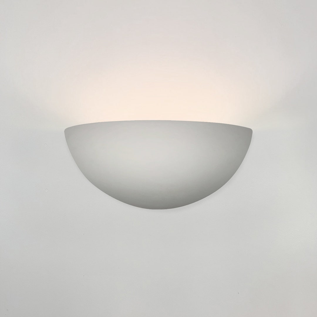 Half Circle Light Minimal Ceramic Wall Sconce, Directional Lighting ...