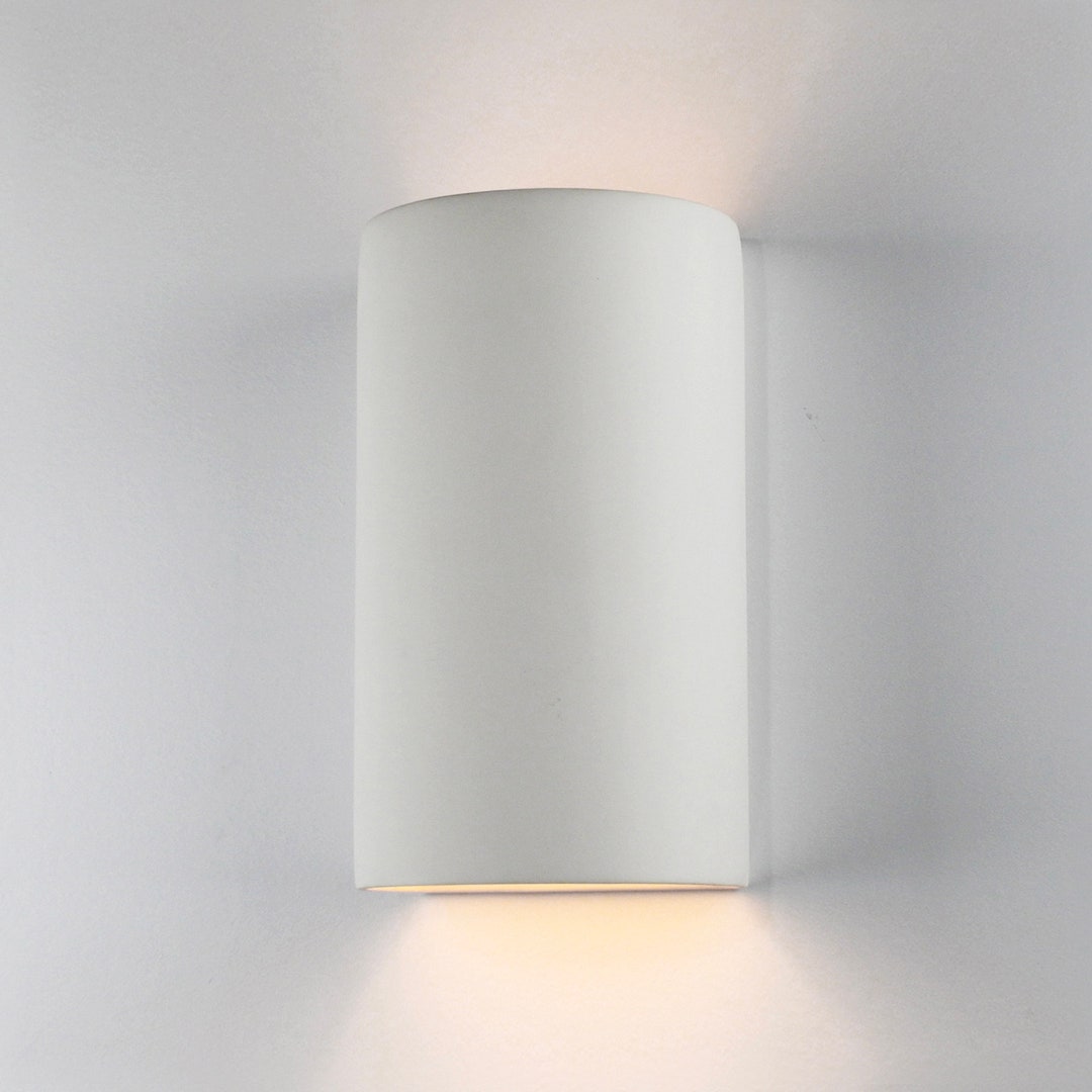 Ceramic Sconce Minimalist up & Down, Indoor/outdoor Modern Wall ...