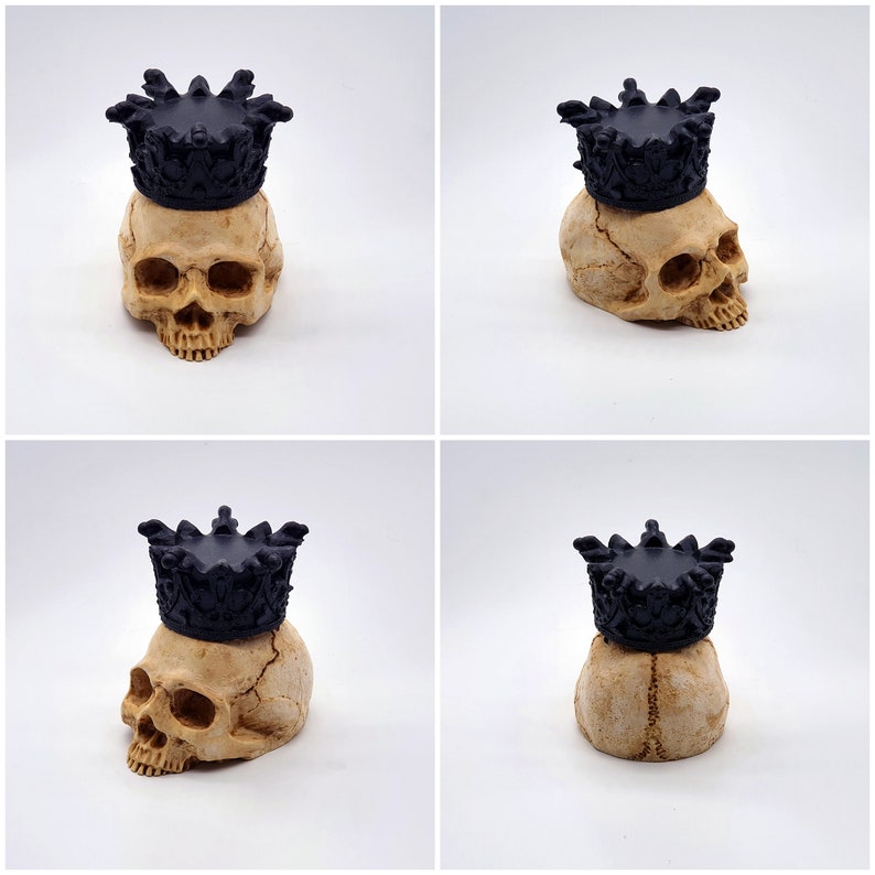 Human Realistic Replica Skull Crown Tealight Candle Holder Handmade ...