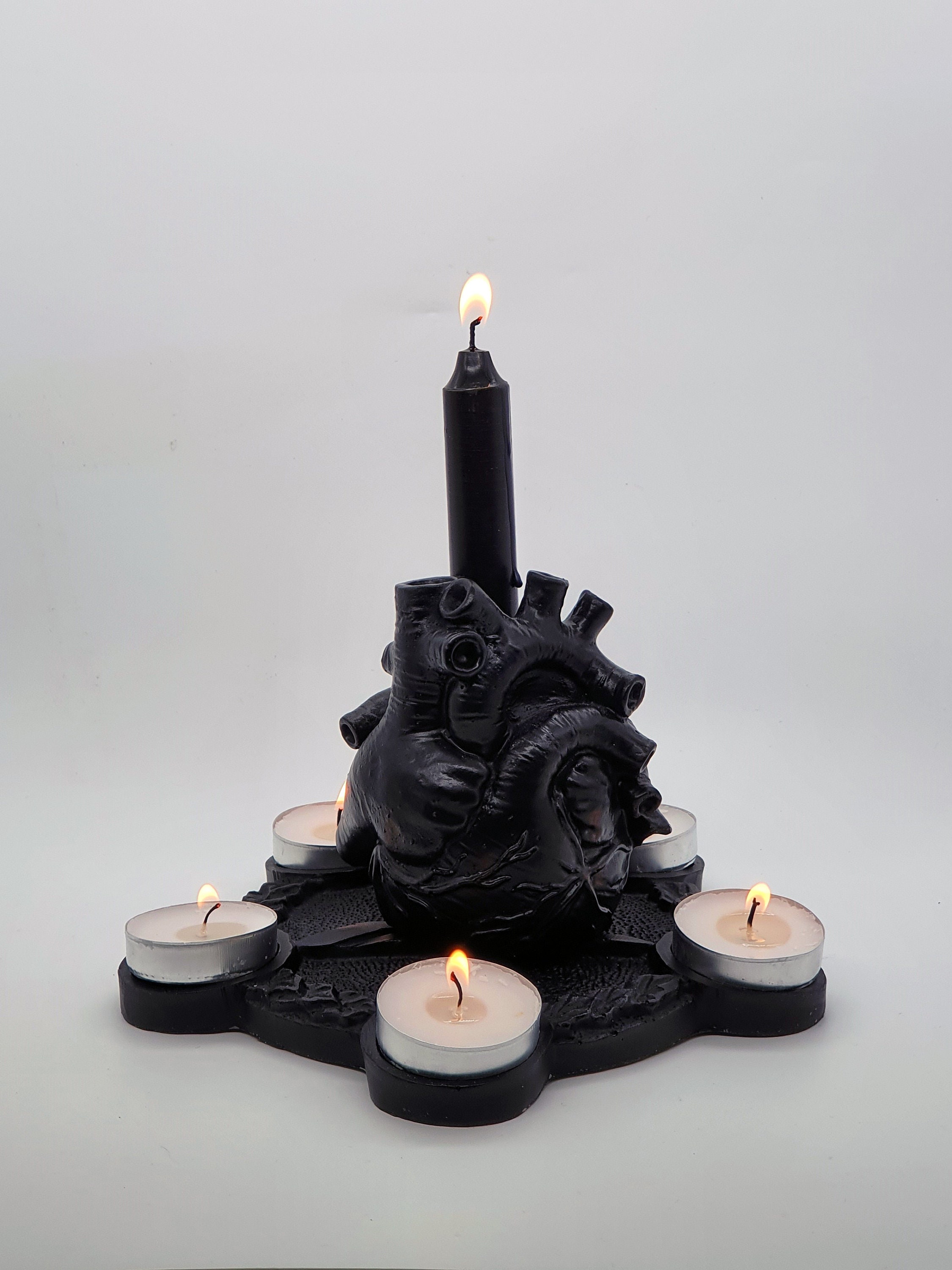 Round Pentagram Pentacle Candle Tealight Holder Pagan Wicca - Etsy