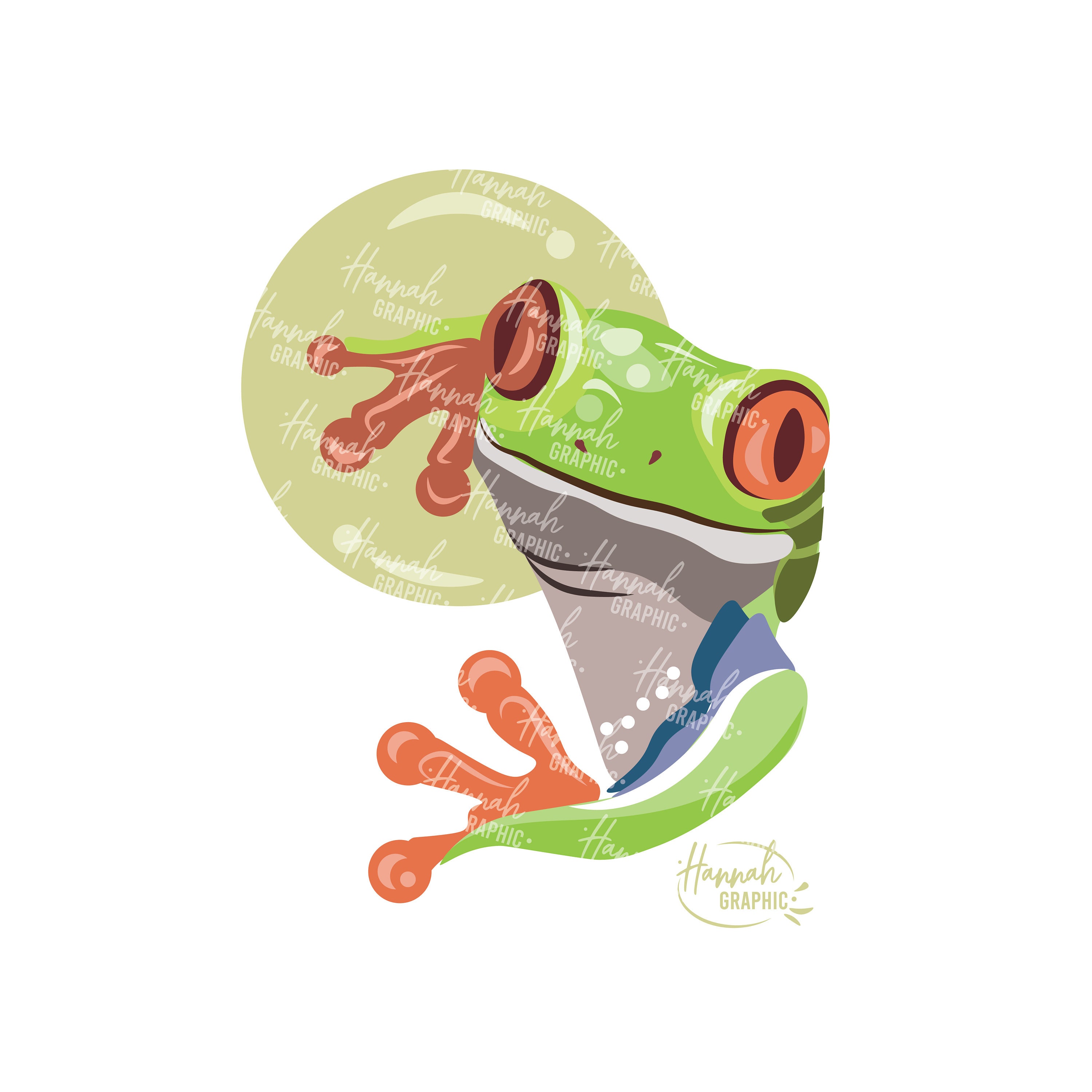Red Eyed Tree Frog Cartoon