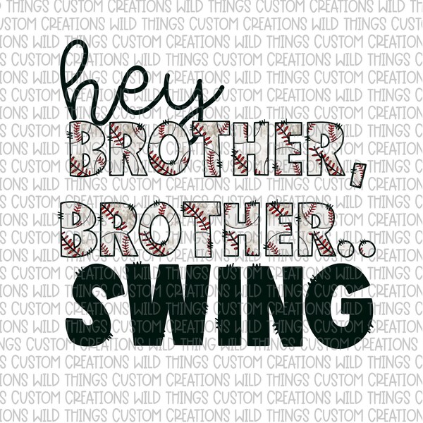 Hey Brother Brother Swing Svg - Etsy