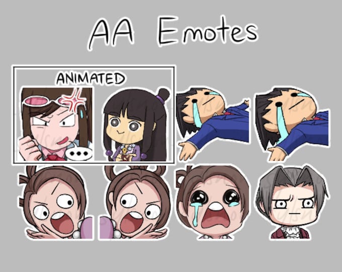 Phoenix Wright Discord Nitro Emotes - Etsy