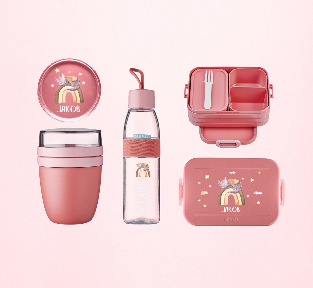 Personalized Mepal Lunch Boxes in a Set | Lunch Box & Drinking Bottle ...