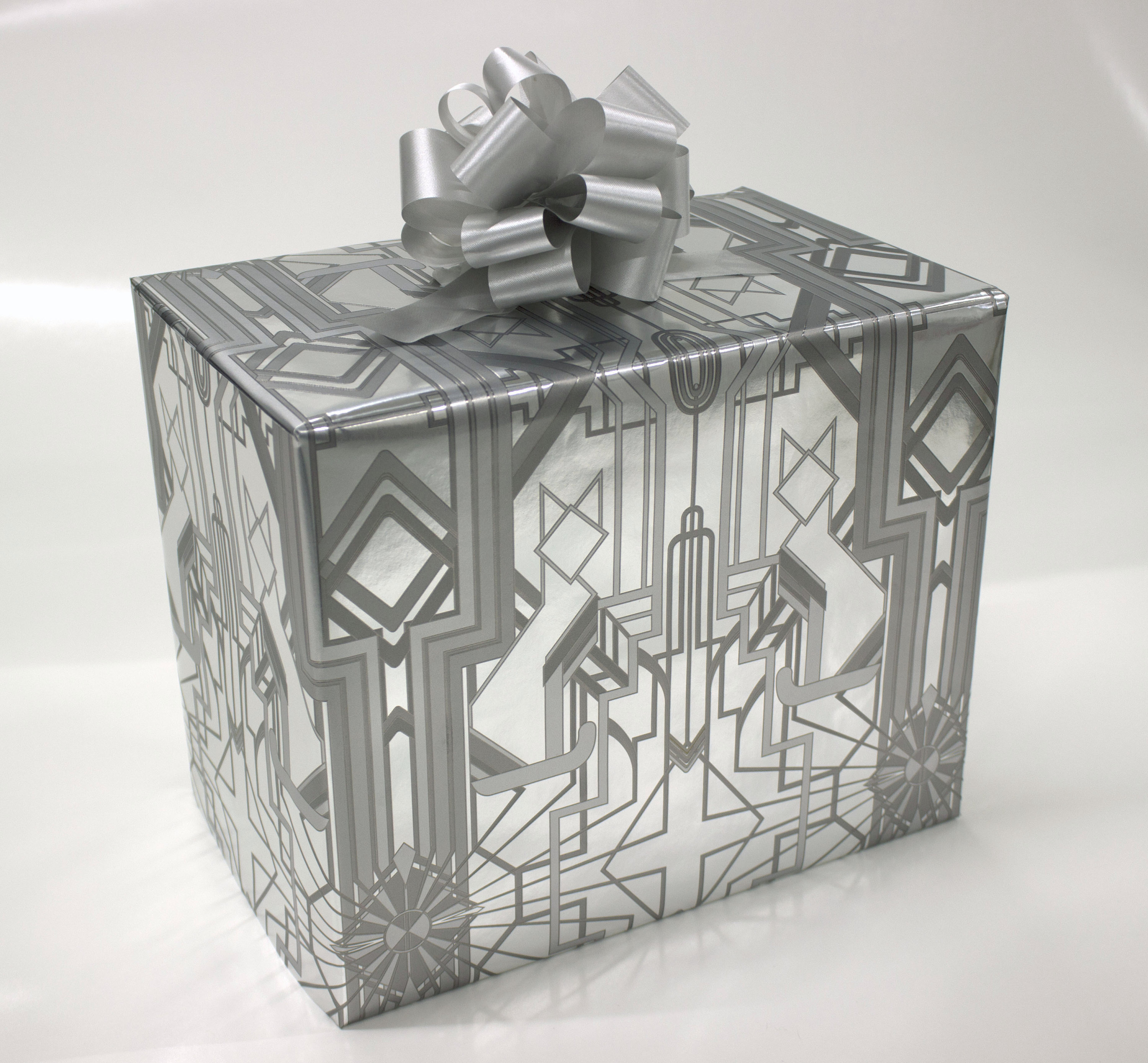 Great Catsby Metallic Silver Wrapping Paper - Etsy