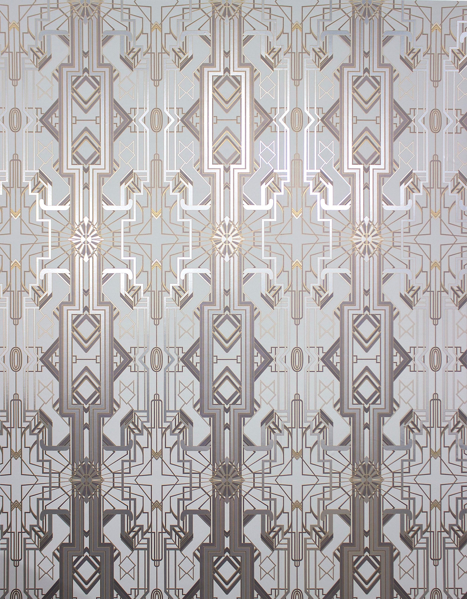 Art Deco Catsby (metallic Silver, Cream & Gold) Wallpaper - Etsy