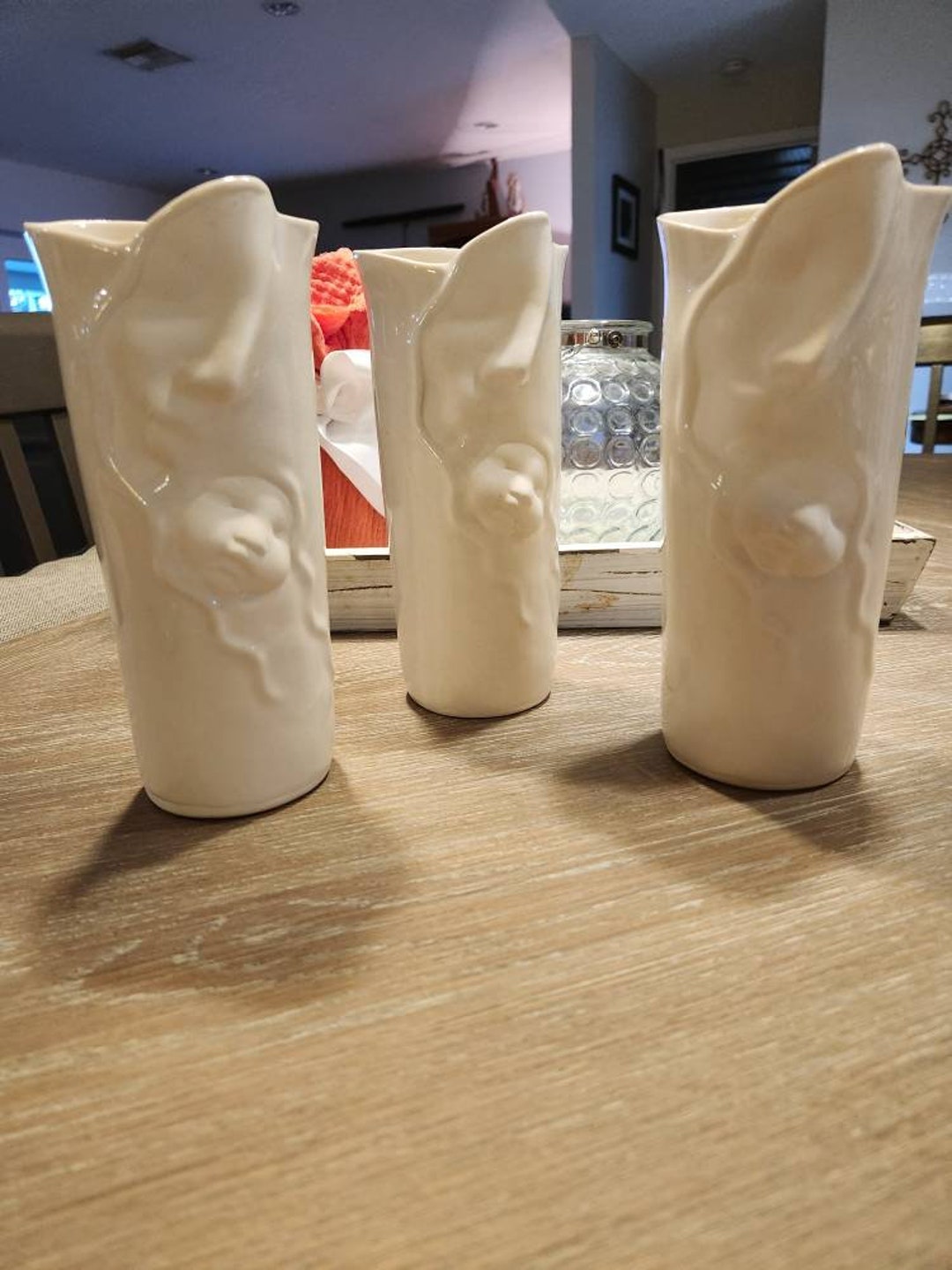 Vintage 1996 1997 1998 Lund Mother Child Face Vases by Lund. - Etsy