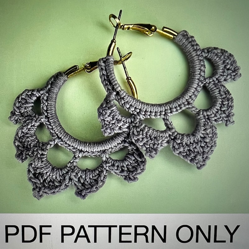 Crochet Earrings Pattern - Etsy