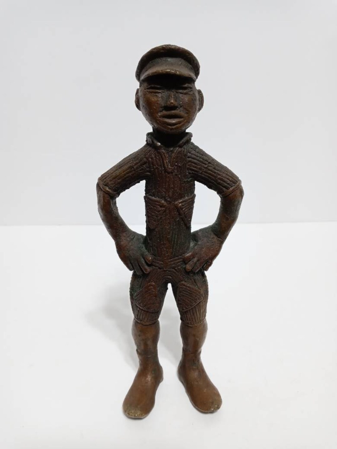 Antique Vintage Bronze Brass Asian Man in Uniform Statue Folk - Etsy