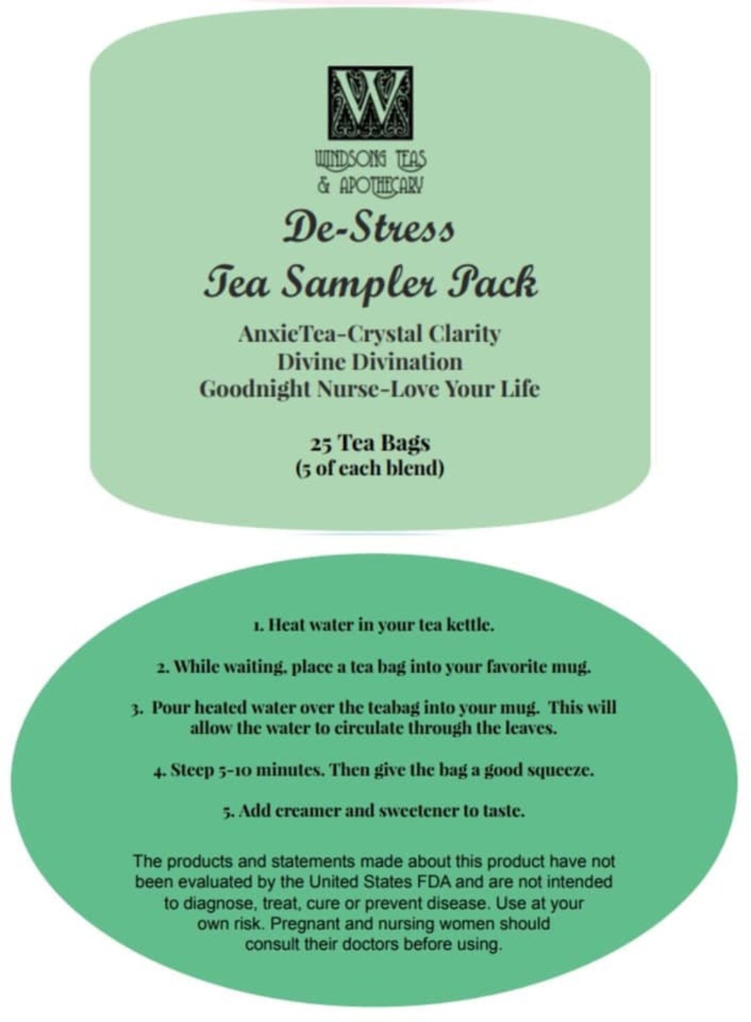 De-stress Tea Sampler Pack Bagged Tea - Etsy