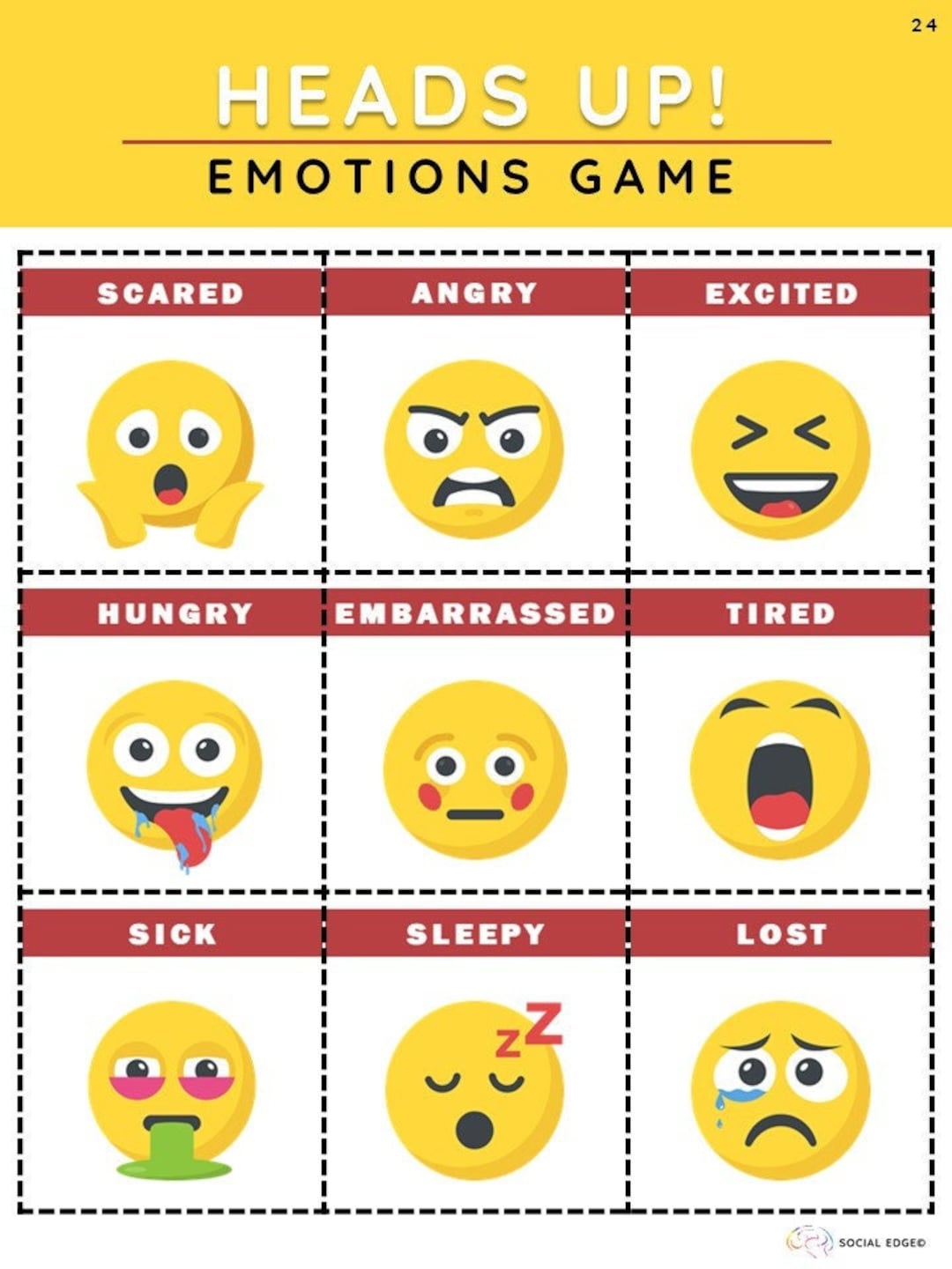 Heads Up! Emotions Game - Etsy