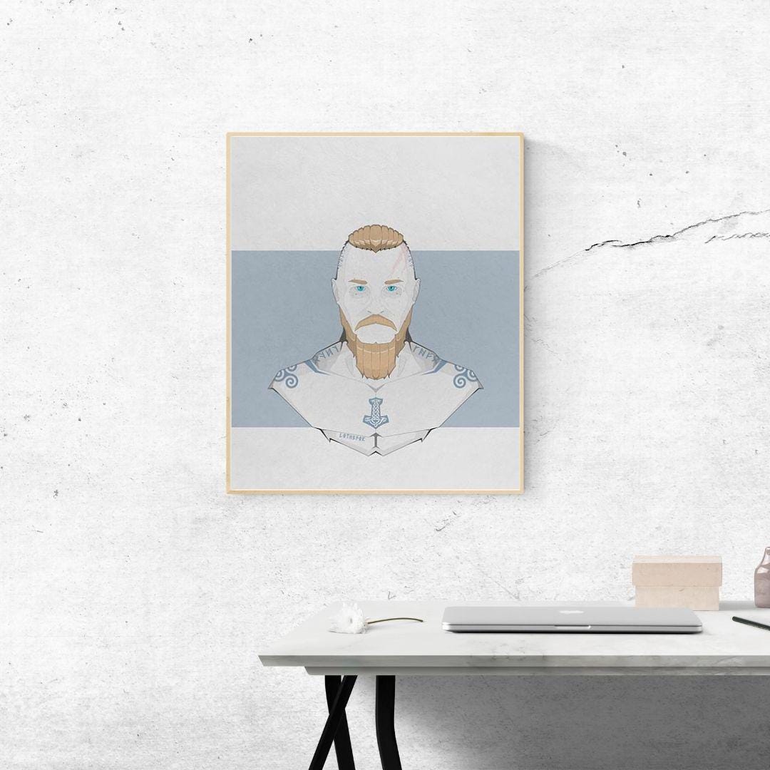 Ragnar Lothbrok I Digital Wall Art I Print I Art Print I Digital ...