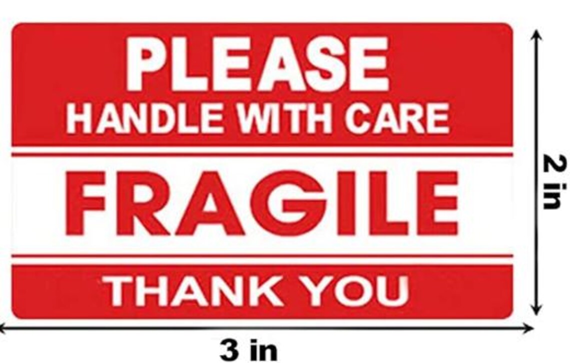 58 Fragile Stickers for Shipping Handle With Care Fragile Thank You ...