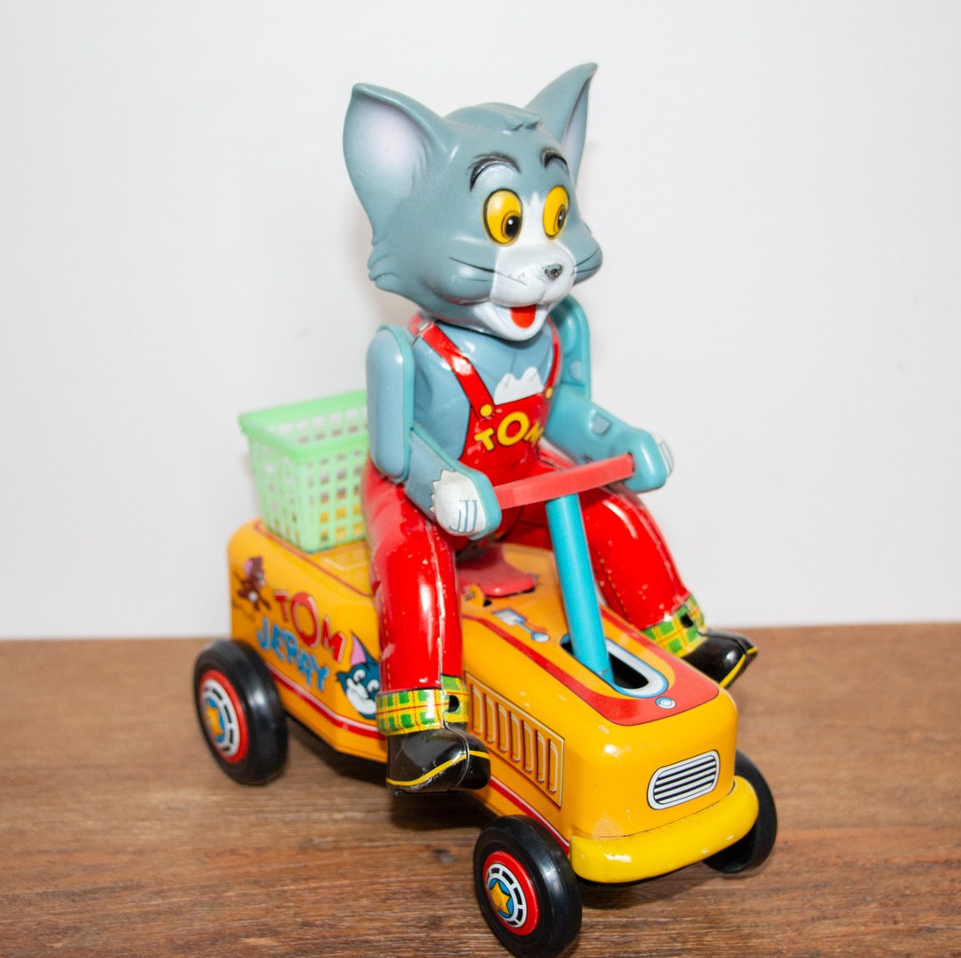 Tom and Jerry Battery Operated Litho Tin Plate Modern Toys 1950s With ...