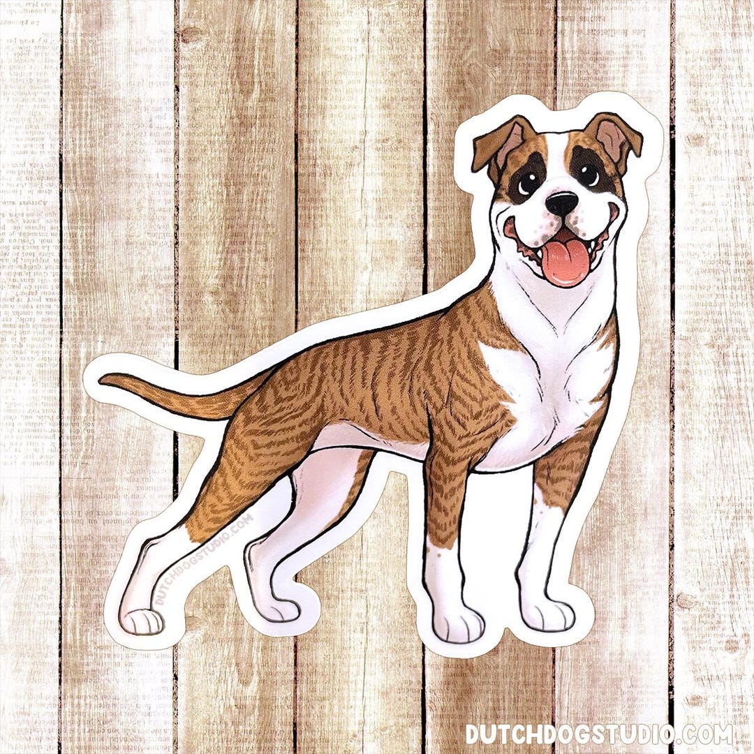 Sticker: Brindle Bully | Vinyl Sticker - Etsy