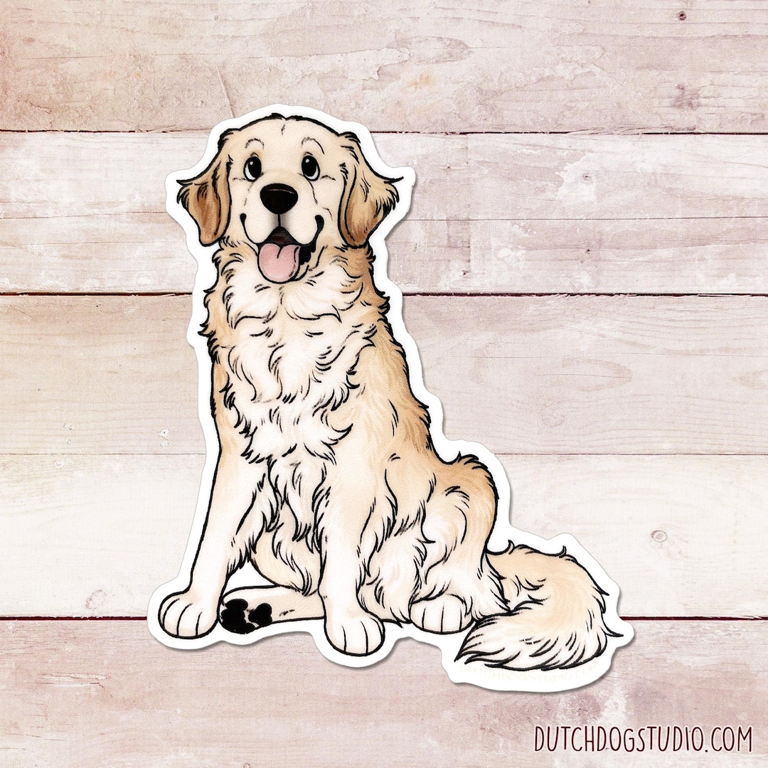 Sticker: Golden Retriever - Etsy