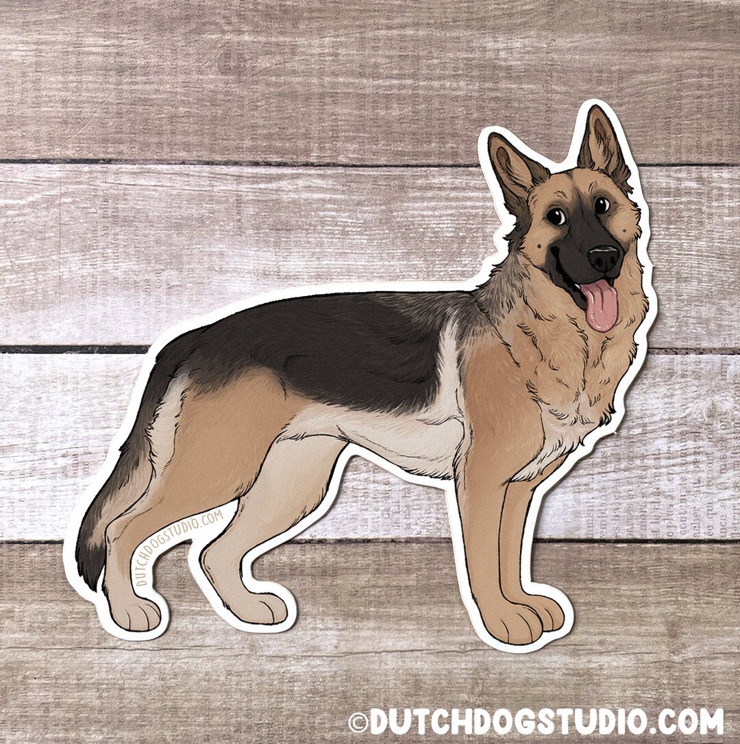 Sticker: German Shepherd Vinyl Sticker - Etsy