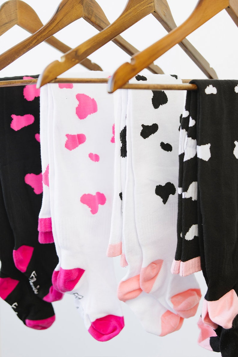 Thunda Thighs - Plus Size Thigh High Socks - Thunda Tubbies - Cow Print ...