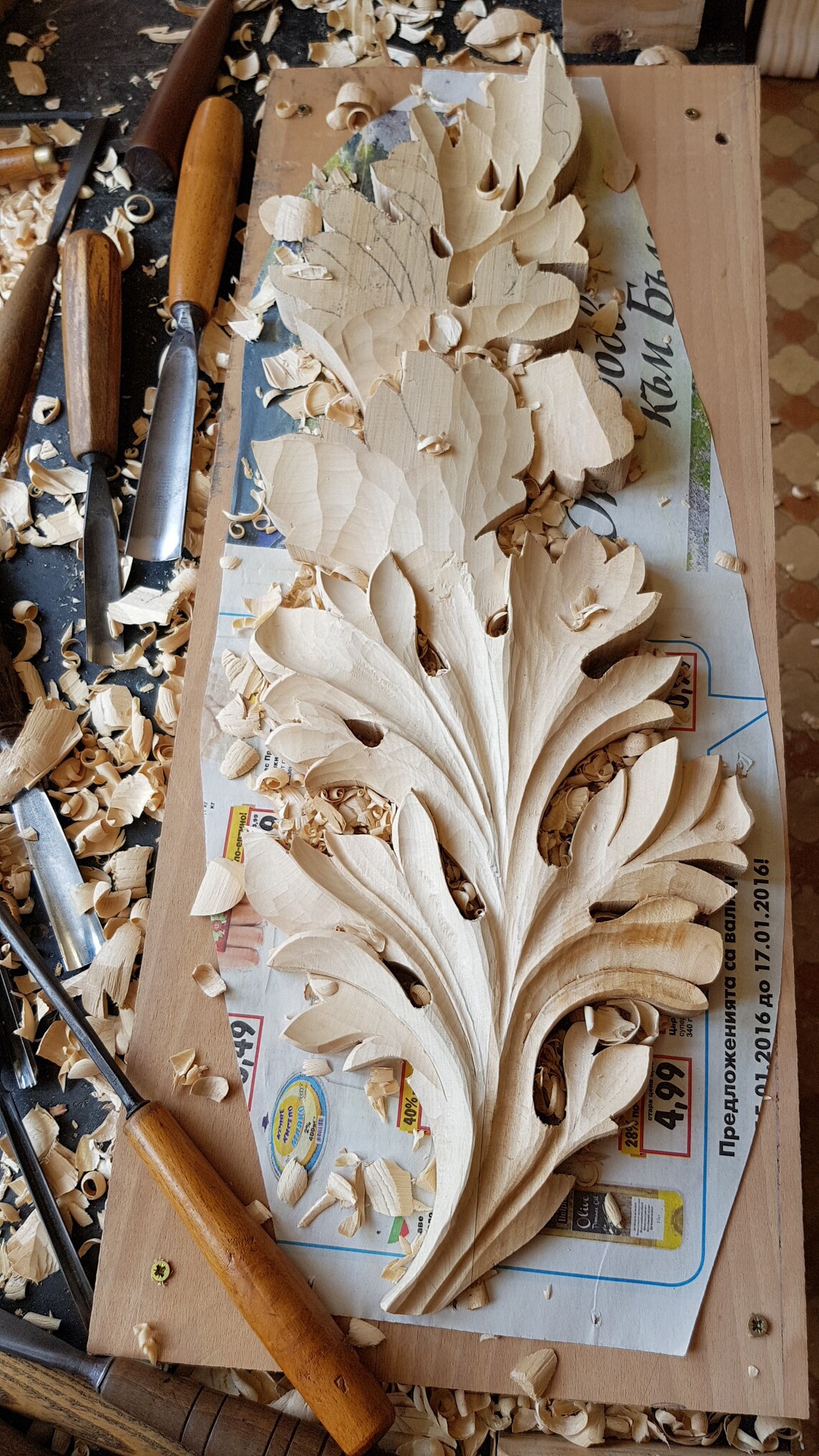 Hand Carved Panel, Acanthus Wood Carving, Carving Wall Panel, Wood Wall ...