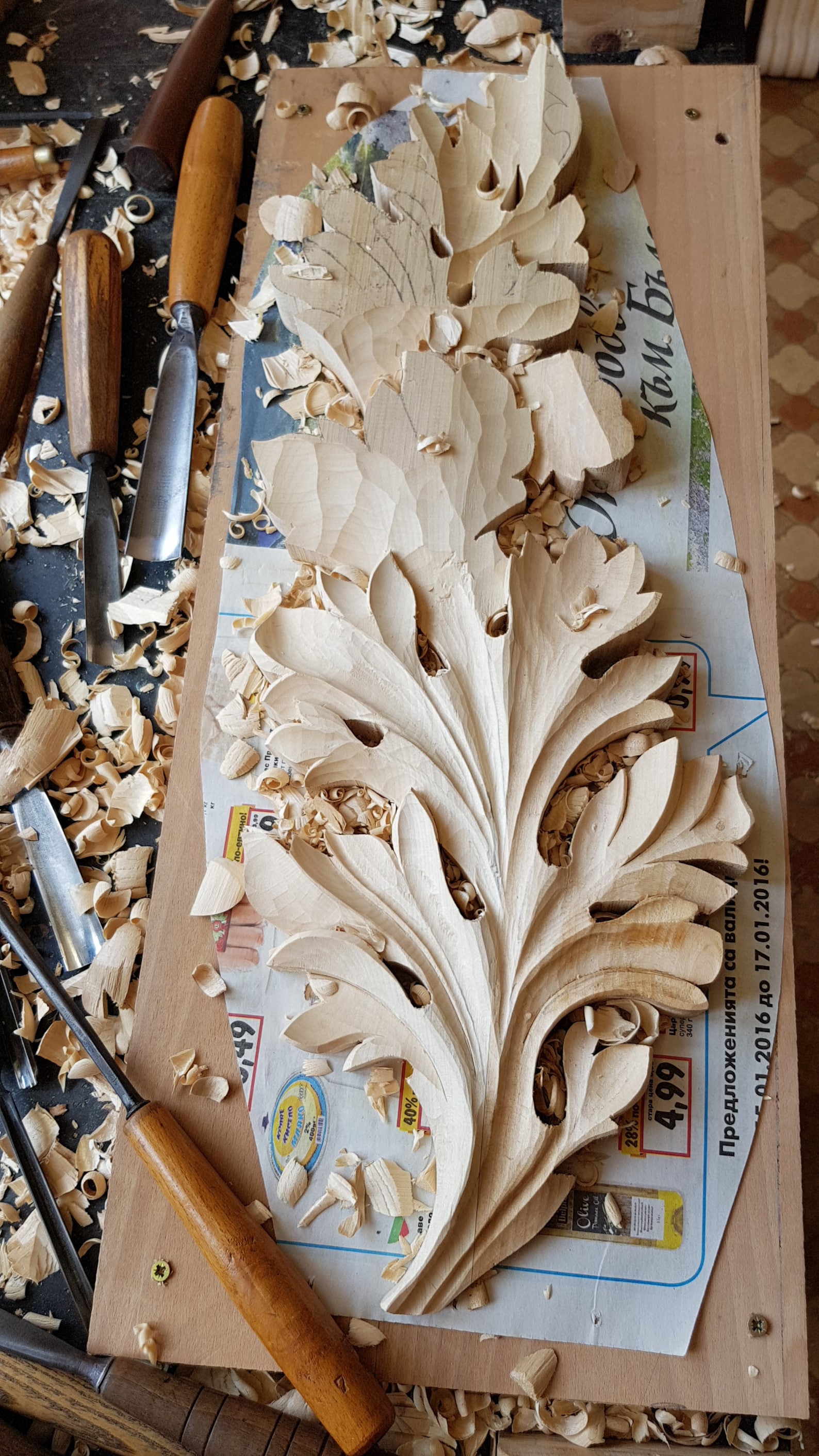 Hand Carved Panel, Acanthus Wood Carving, Carving Wall Panel, Wood Wall ...